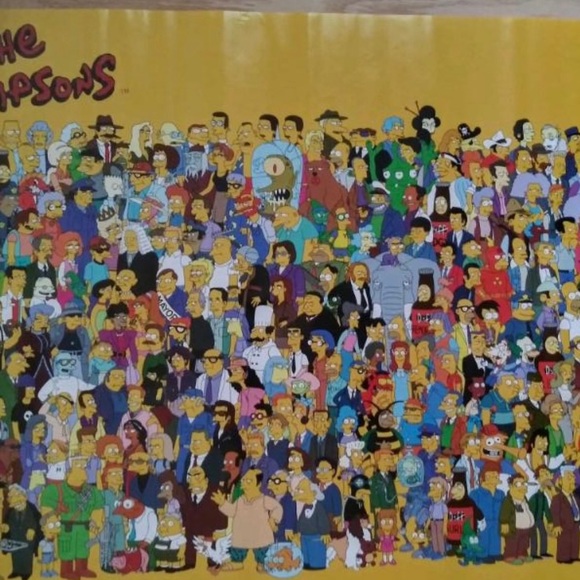 Simpsons | Art | Vintage 200 The Simpsons Characters Poster 34x22 Matt ...